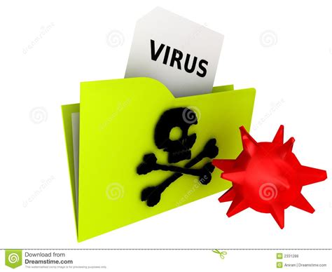 Computer Virus Folder 3d Illustration