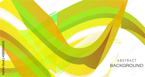 Dynamic Abstract Background Featuring Intersecting Shapes In Vibrant Hues Of Yellow And Green