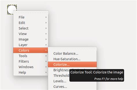 Image Processing Gimp Color Tools Colorize Brightness Curves Etc