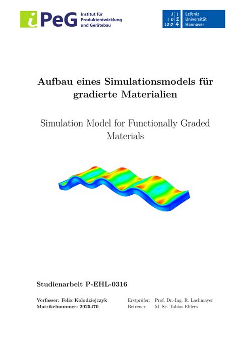 Pdf Simulation Model For Functionally Graded Materials