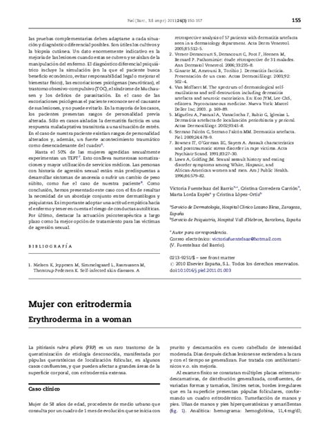 Pdf Mujer Con Eritrodermia