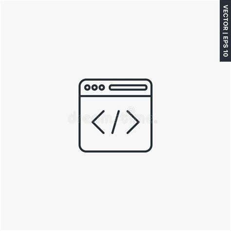 Web Site Development Linear Style Sign For Mobile Concept And Web Design Stock Vector