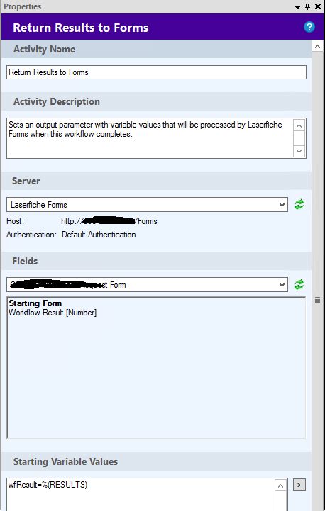 How To Send Information From Workflow To Laserfiche Form Process Modeler To Store Information In