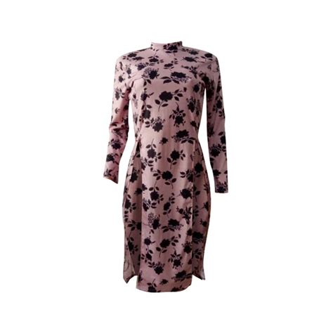 Женская Сексуальная футболка с разрезом по бокам модная облегающая футболка с цветочным