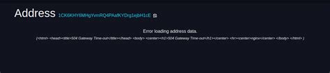 Bug 504 Gateway Time Out Error In Mempool The Blockchain Explorer · Issue 1216 · Raspibolt