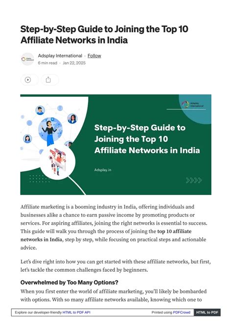 Ppt Step By Step Guide To Joining The Top 10 Affiliate Networks In