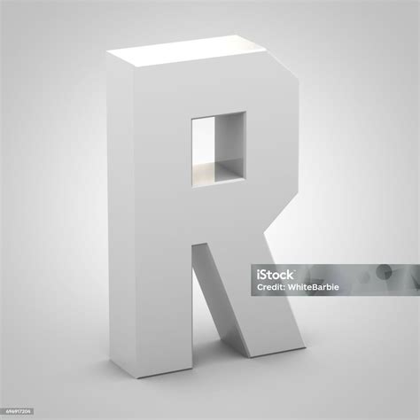흰색 배경에 고립 된 아이소메트릭 문자 대문자 R 0명에 대한 스톡 사진 및 기타 이미지 0명 3차원 형태 관능 Istock
