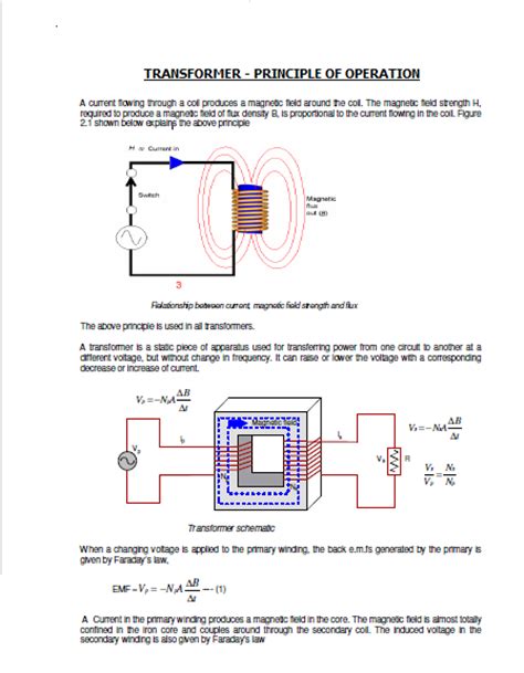 Technical Data Bank Of Electrical Engineering TRANSFORMER PRINCIPLE OF OPERATION