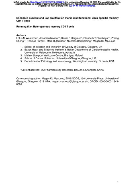 Pdf Enhanced Survival And Low Proliferation Marks Multifunctional