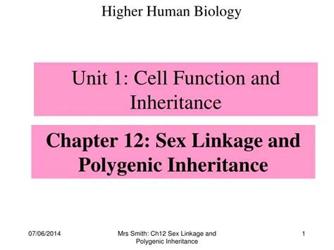 Ppt Chapter 12 Sex Linkage And Polygenic Inheritance Powerpoint