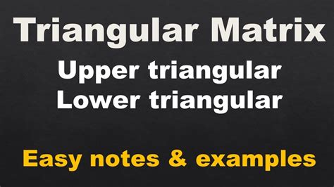 triangular matrix upper and lower malayalam youtube