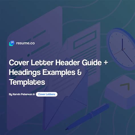 Cover Letter Header Guide Headings Examples And Templates