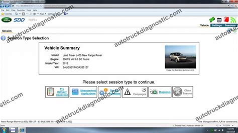 Jaguar Land Rover JLR SDD 164 - Diagnostic Software