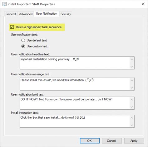 task sequence deployment popups garytown configmgr blog