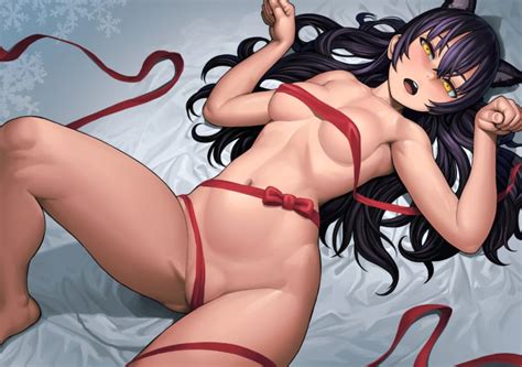Rule 34 1girls Armpits Bangs Barefoot Bed Sheet Black Hair Blake Belladonna Breasts Cat Ears