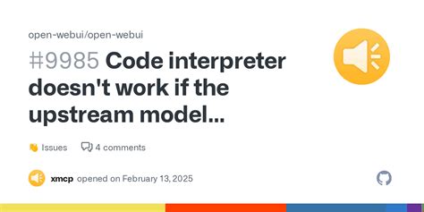 Code Interpreter Doesn T Work If The Upstream Model Streams Into A Single Chunk Open Webui