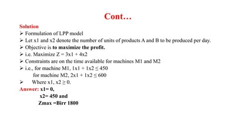 Simplex Method Material For Operation Pptx