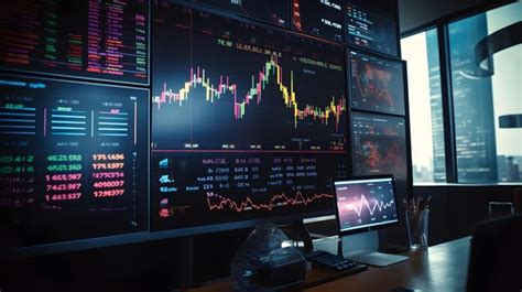premium photo dynamic stock market charts displayed on highresolution
