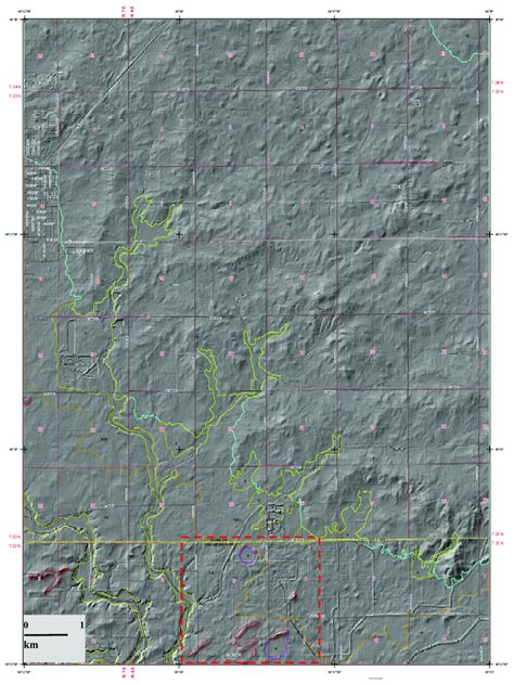 LiDAR Hillshaded DEM Depicting The Following Geomorphologic Features