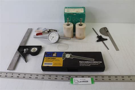 2 Abrasive Wheels Square 6 Dial Caliper Air Spray Tip Depth Dial Indicator Bodnarus