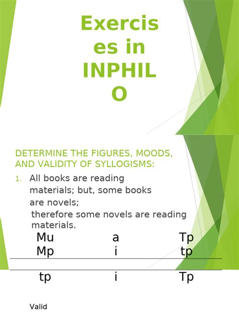 Categorical Syllogism Exercise 1 Copy Pdf