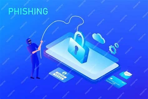 premium vector phishing scam hacker crime attack and personal data