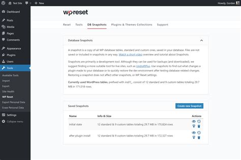 wp reset wordpress plugin