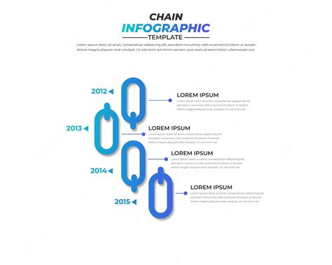 Premium Vector Chain Infographic Design With 4 Steps For Data Visualization Diagram Annual