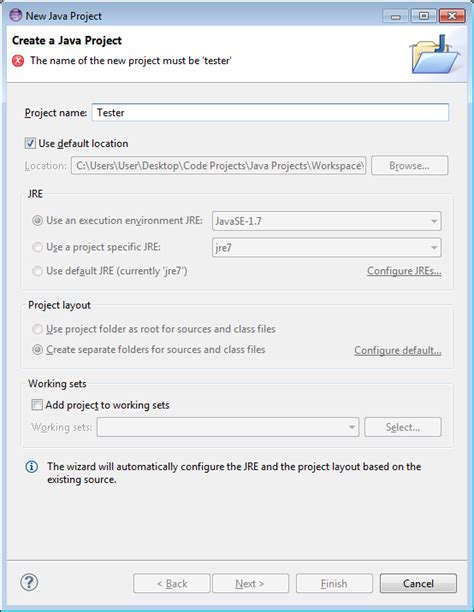 java the name of the project must be issue stack overflow