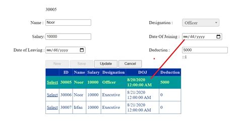 Set Textmode Date Value On Gridview Row Selection Using C And Vbnet In