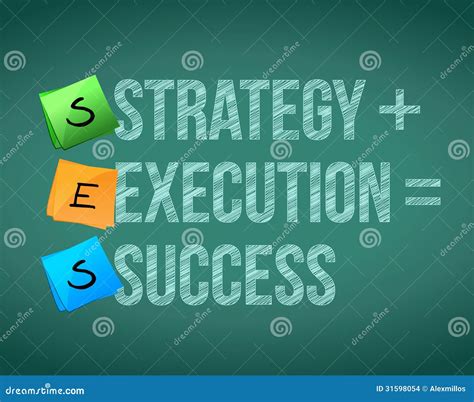 Strategy Execution To Success Concept Illustration Stock Illustration Illustration Of Company