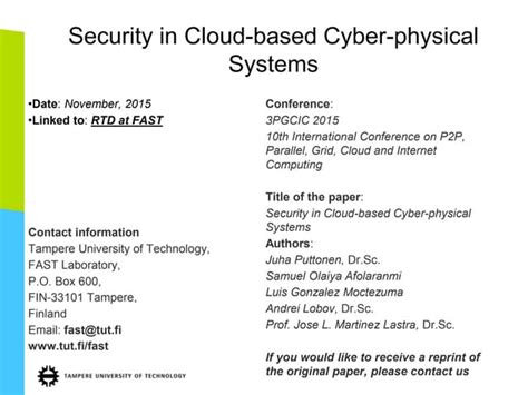 security in cloud based cyber physical systems ppt