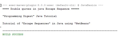 Escape Sequence In Java With Examples Using Netbeans