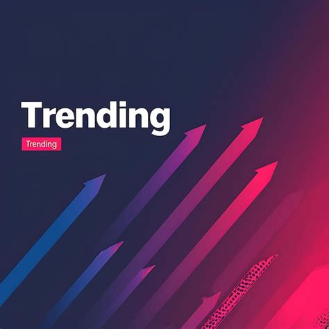 premium photo photo of trending text with arrow effect modern and
