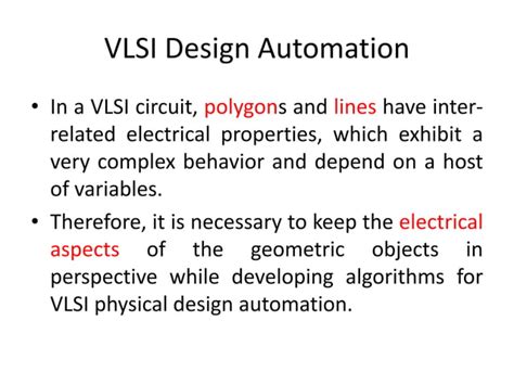 Vlsi Physical Design Automationppt