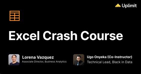 Uplimit Excel Crash Course
