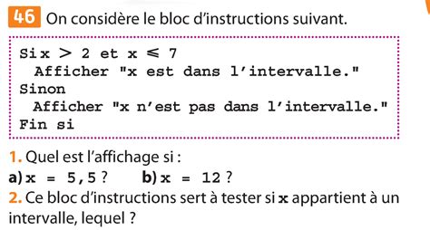 Algorithmique Et Programmation Comprendre Une Instruction