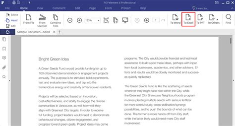 Simple Steps To Convert  To Excel Best  To Excel Converter Wondershare Pdfelement