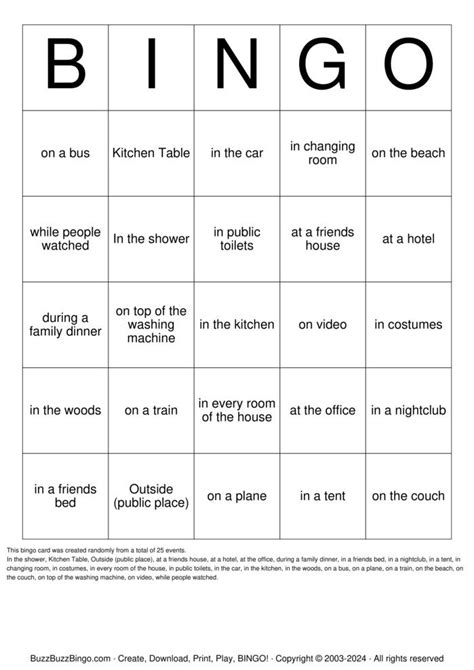 I Ve Had Sex Bingo Cards To Download Print And Customize