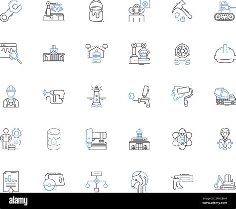 Maker Line Icons Collection Create Invent Craft Build Diy Innovate Construct Vector And