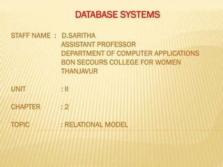 Relational Model PPT
