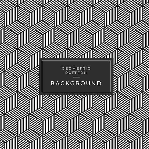 Premium Vector Modern Geometric Monochrome Tile Pattern For Wallpaper