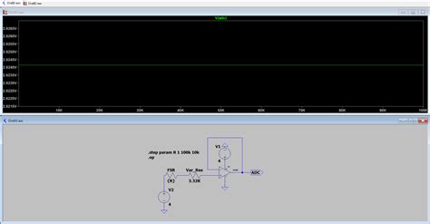 Operational Amplifier Force Sensitive Resistor SPICE Simulation Does Not Show Voltage Change