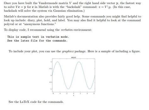 solved question 6 computation the vandermonde matrix in