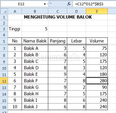 Menggunakan Referensi Sel Absolut Di Microsoft Excel