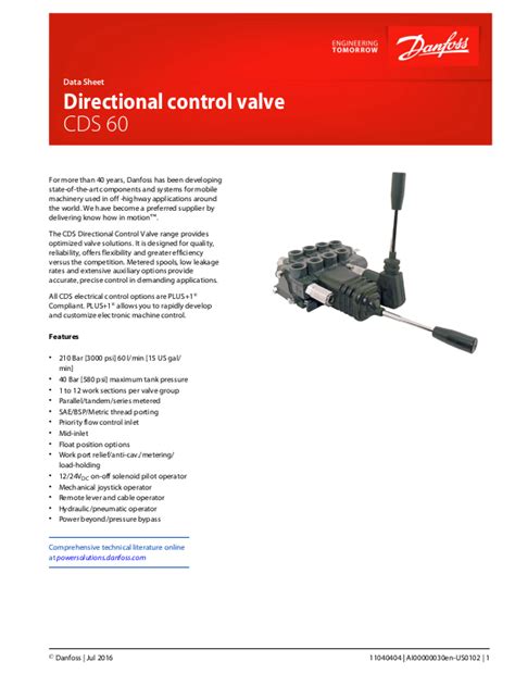 Danfoss Cds 60 Data Sheet