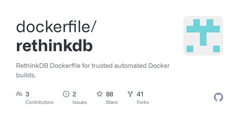 Github Dockerfile Rethinkdb Rethinkdb Dockerfile For Trusted Automated Docker Builds