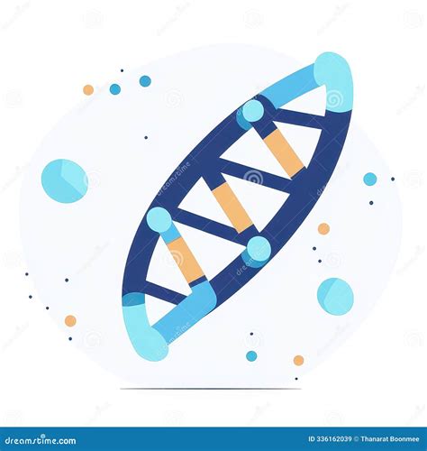 A Semiflat Vector Illustration Of A Dna Ladder Structure Featuring A Coiled Design Perfect For