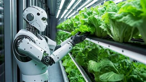 Agricultural Automation A Robot Tending To Crops In An Indoor Vertical Farm Stock Video Video