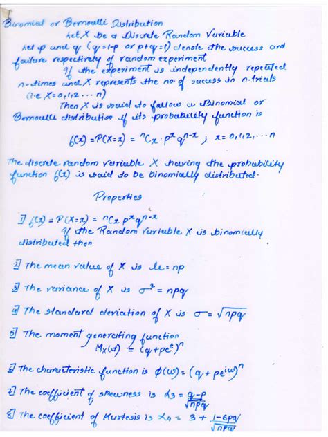 1 binomial poisson distribution pdf mathematics statistical theory
